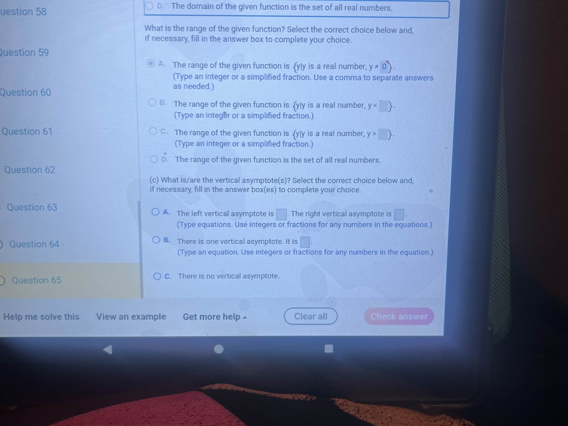 What is the range of the given function? | StudyX