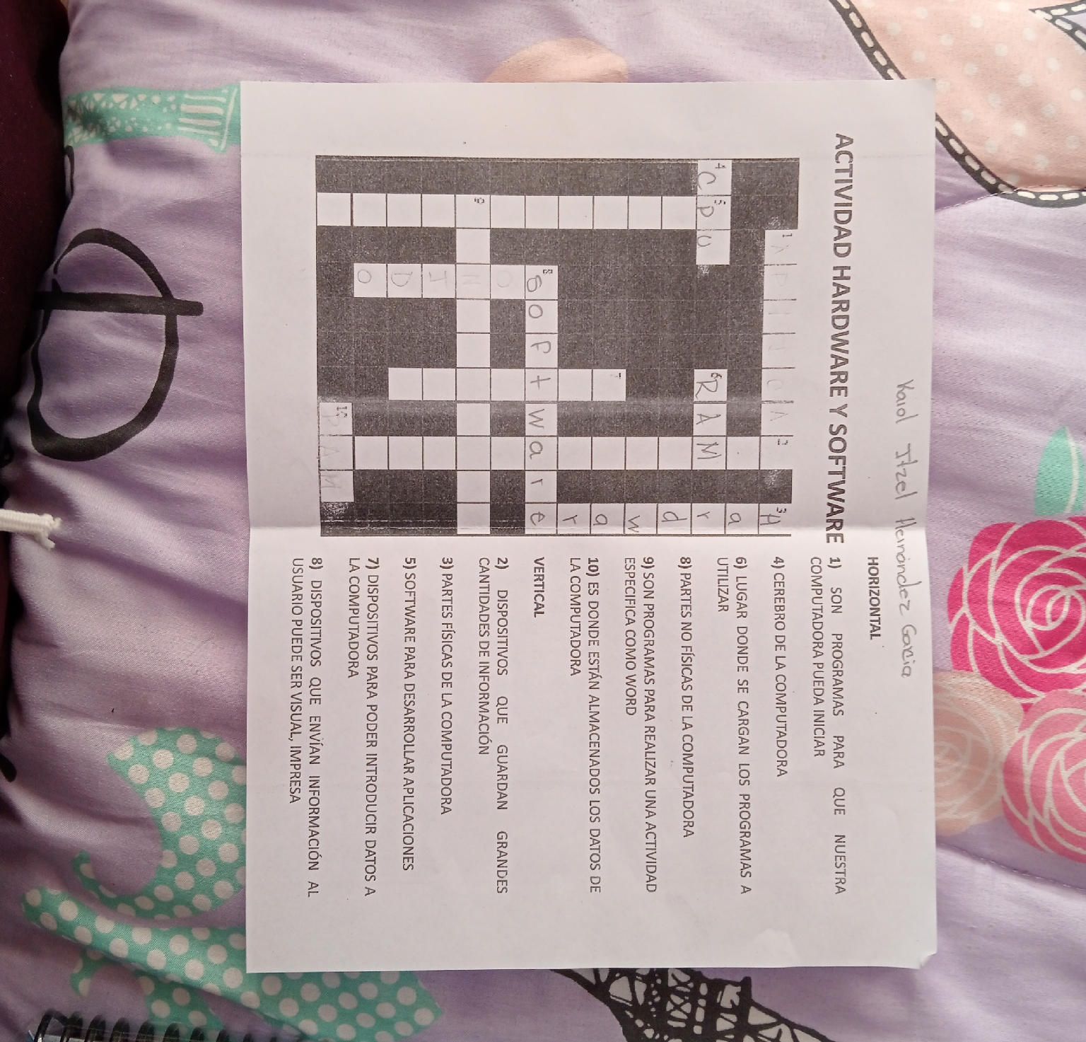 ACTIVIDAD HARDWARE Y SOFTWARE | StudyX