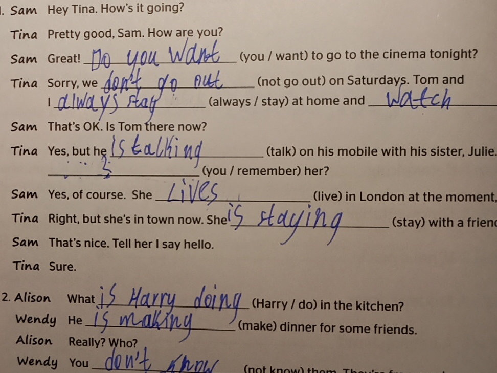 Sam Hey Tina. How's it going? Tina Pretty | StudyX