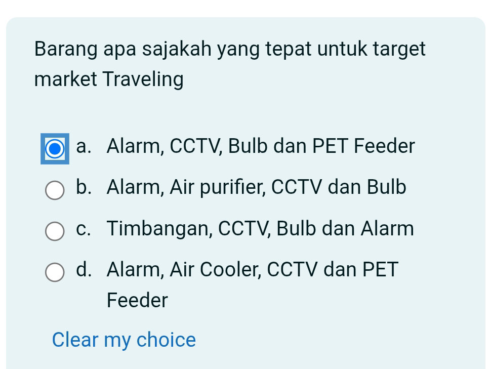 Barang apa sajakah yang tepat untuk target | StudyX