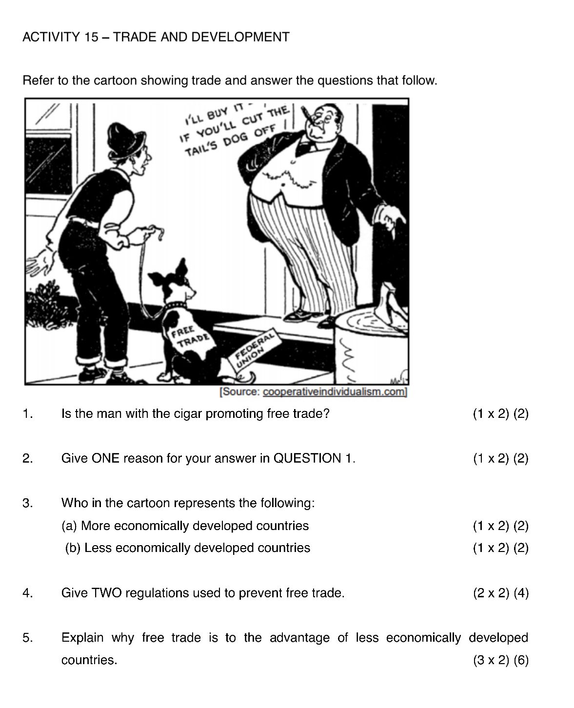 Refer to the cartoon showing trade and | StudyX