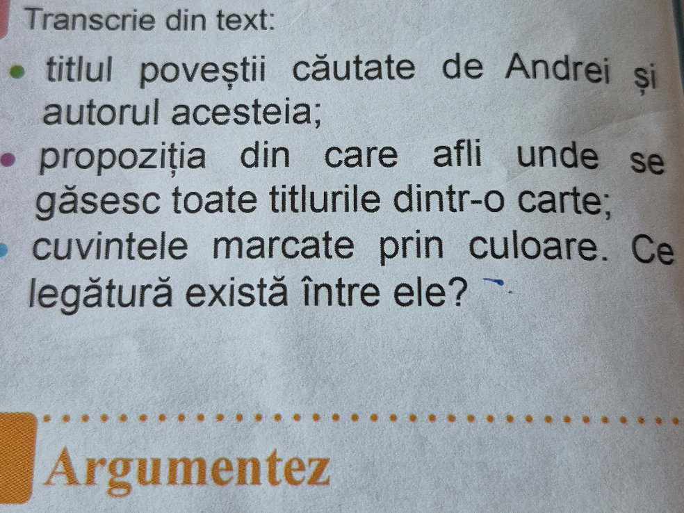 Transcrie din text: * titlul poveștii | StudyX