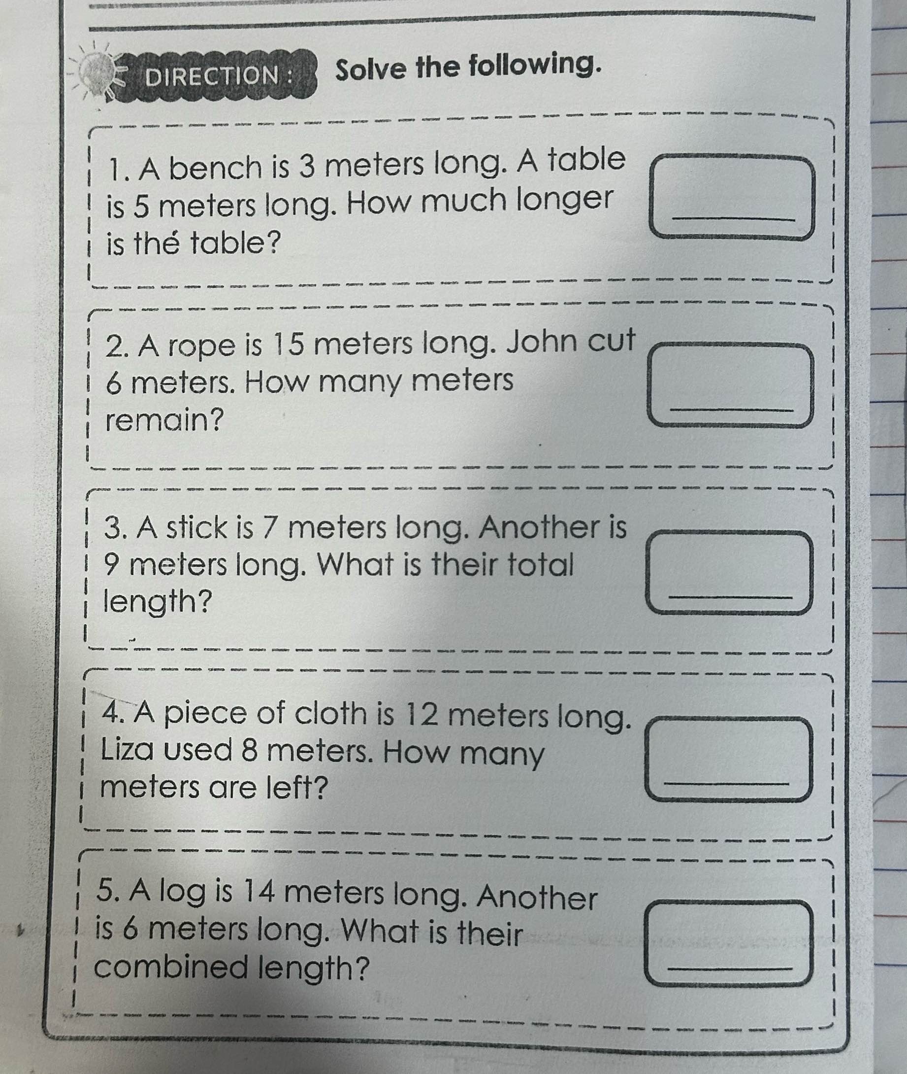 A piece of cloth is 12 meters long. Liza | StudyX