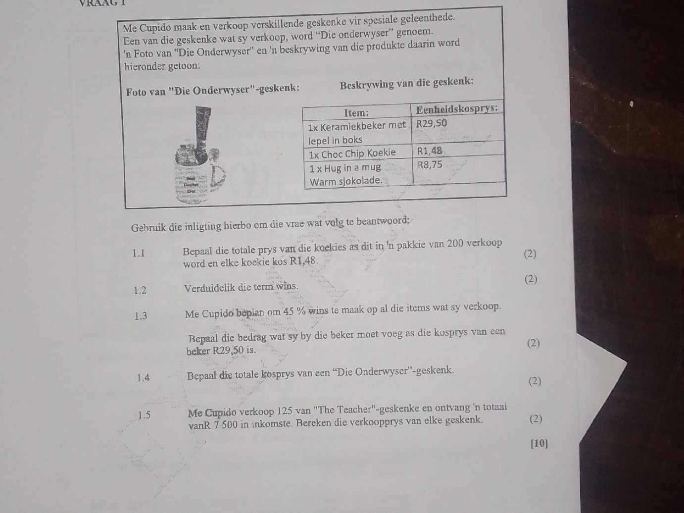 Me Cupido maak en verkoop verskillende | StudyX