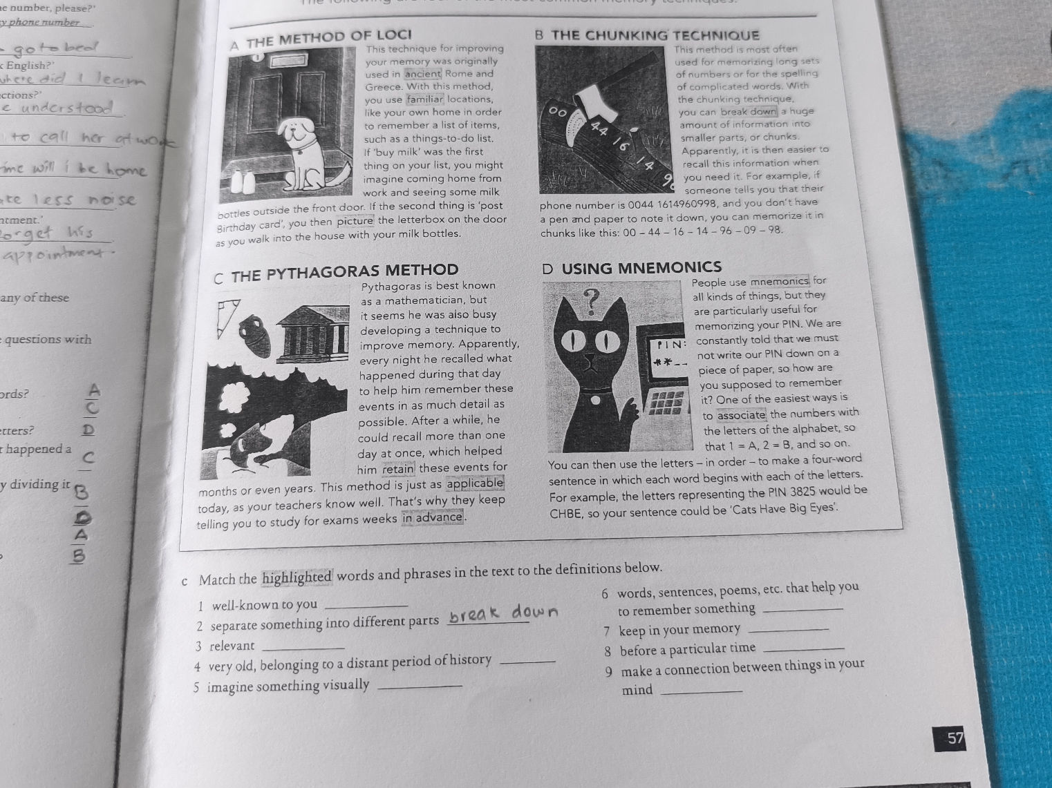 Match the highlighted words and phrases in | StudyX