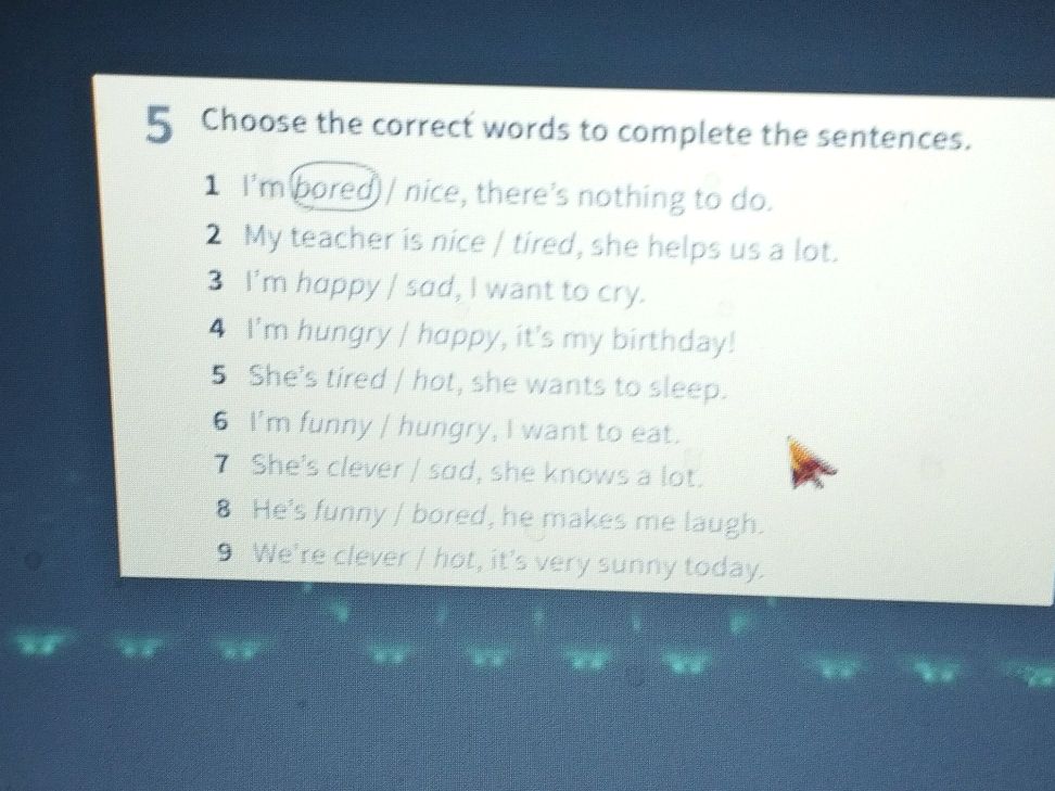 Choose the correct words to complete the | StudyX