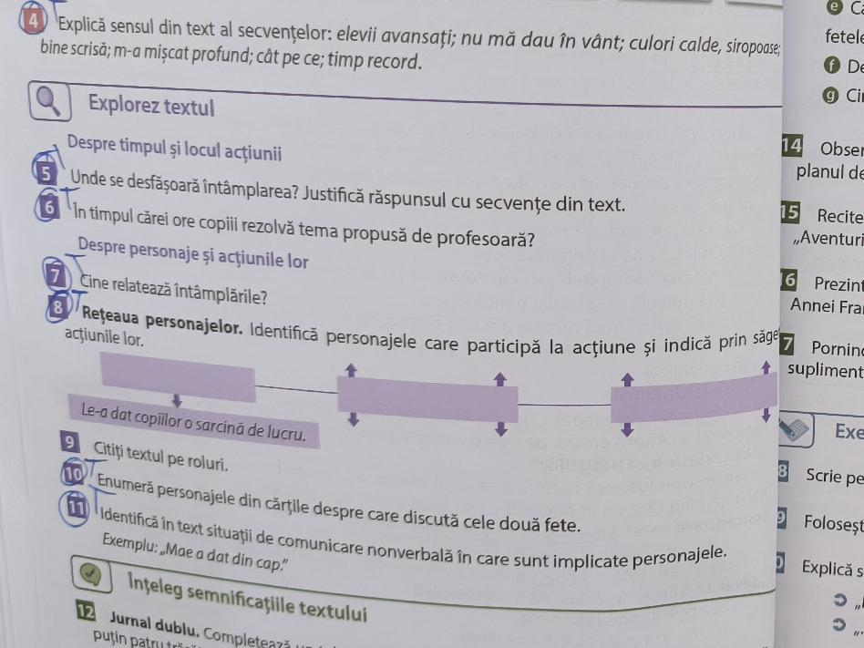 4 Explică sensul din text al secvențelor: | StudyX