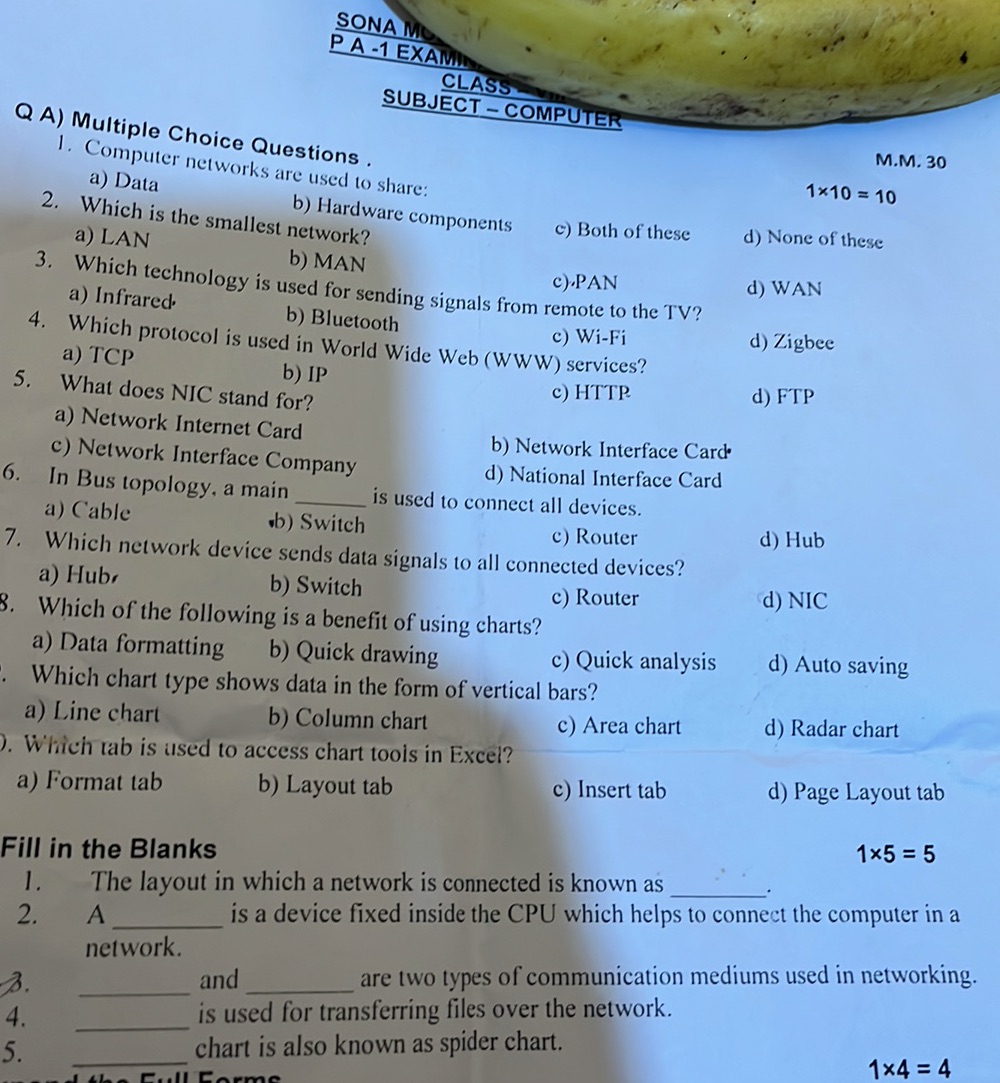 Q A) Multiple Choice Questions. 1. Computer | StudyX