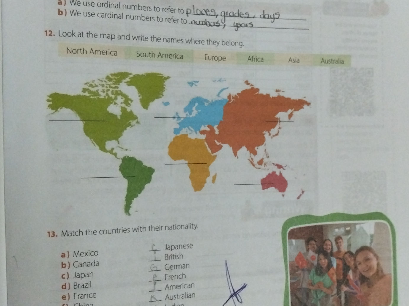Look at the map and write the names where | StudyX