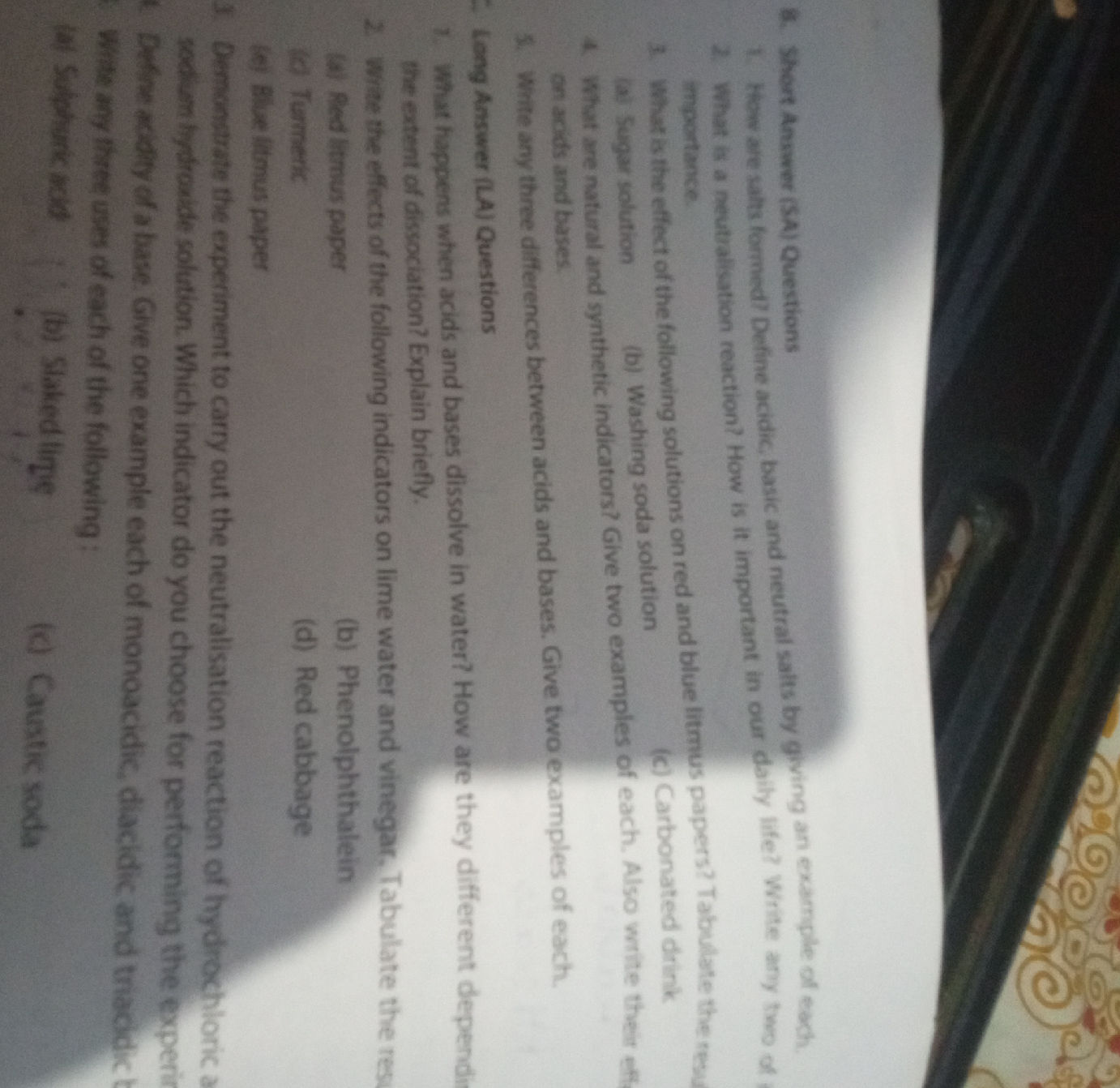 8. Short Answer (SA) Questions 1. How are | StudyX