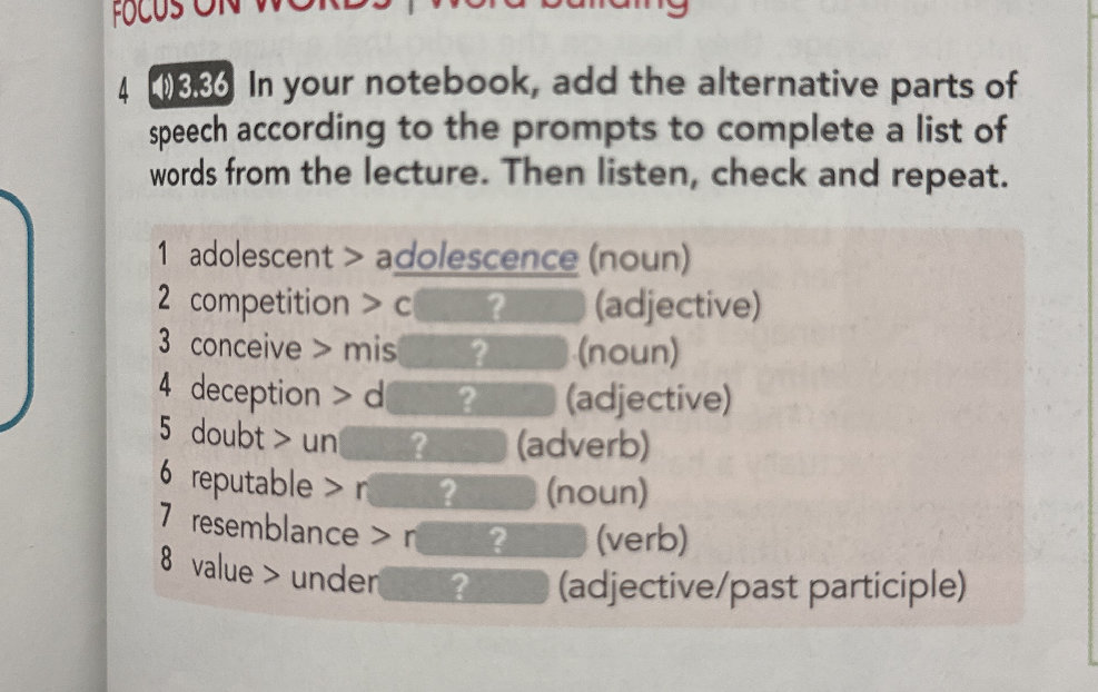 In your notebook, add the alternative parts | StudyX