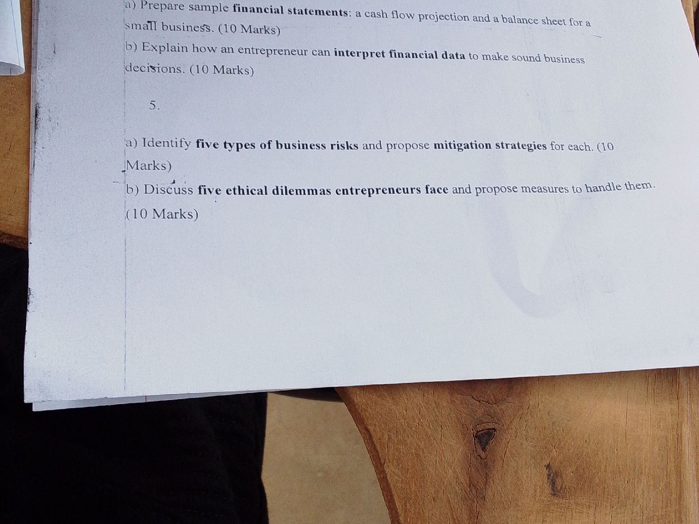 a) Prepare sample financial statements: a | StudyX