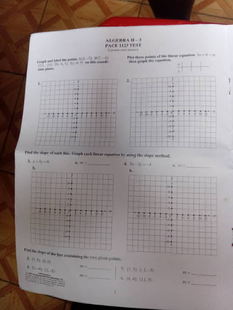Graph and label the points A(4,-7); B(7,-4); | StudyX