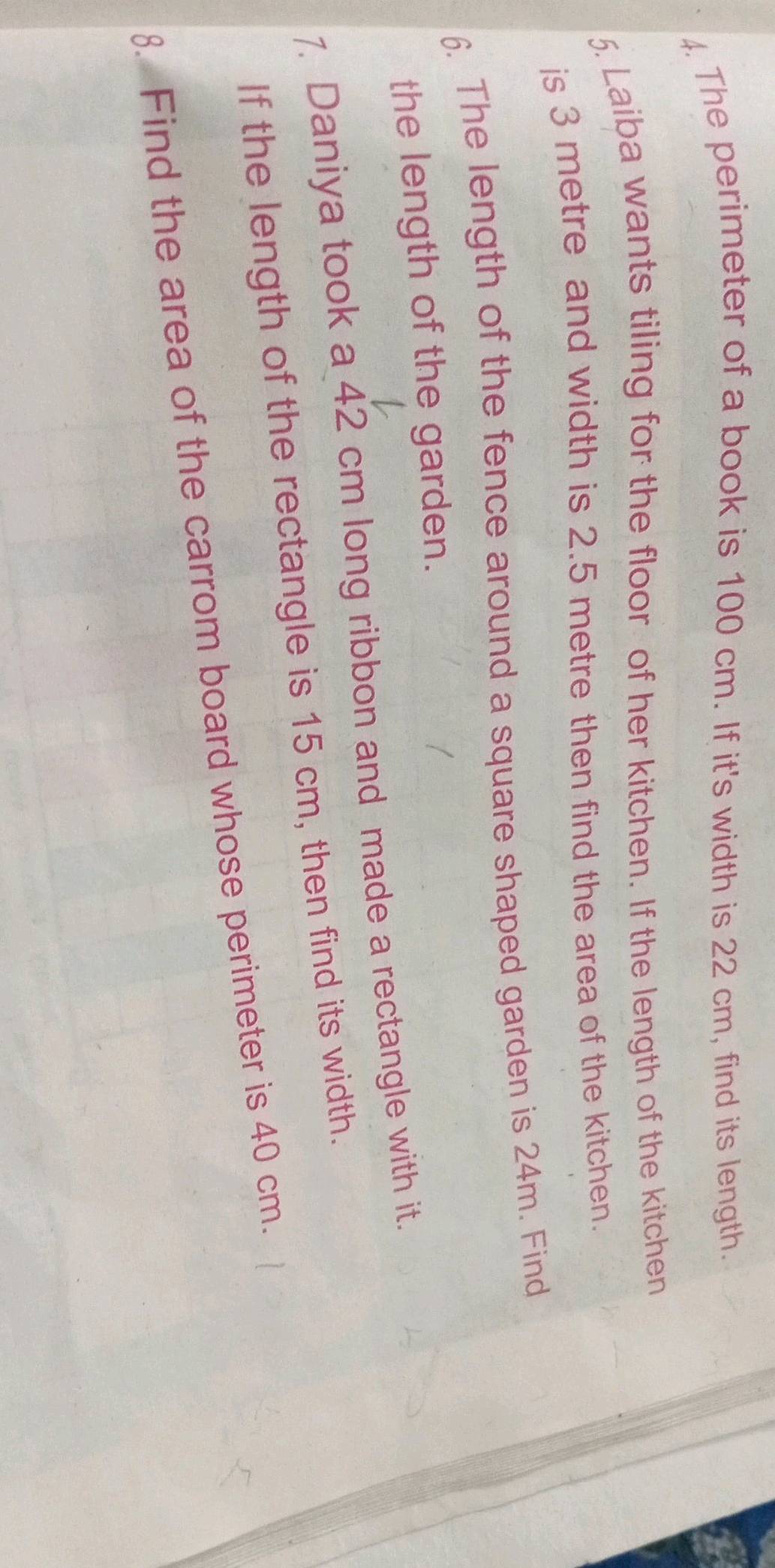 The perimeter of a book is 100 cm. If it's | StudyX