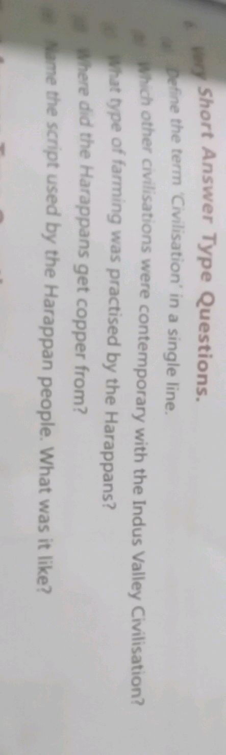 Define the term 'Civilisation' in a single | StudyX