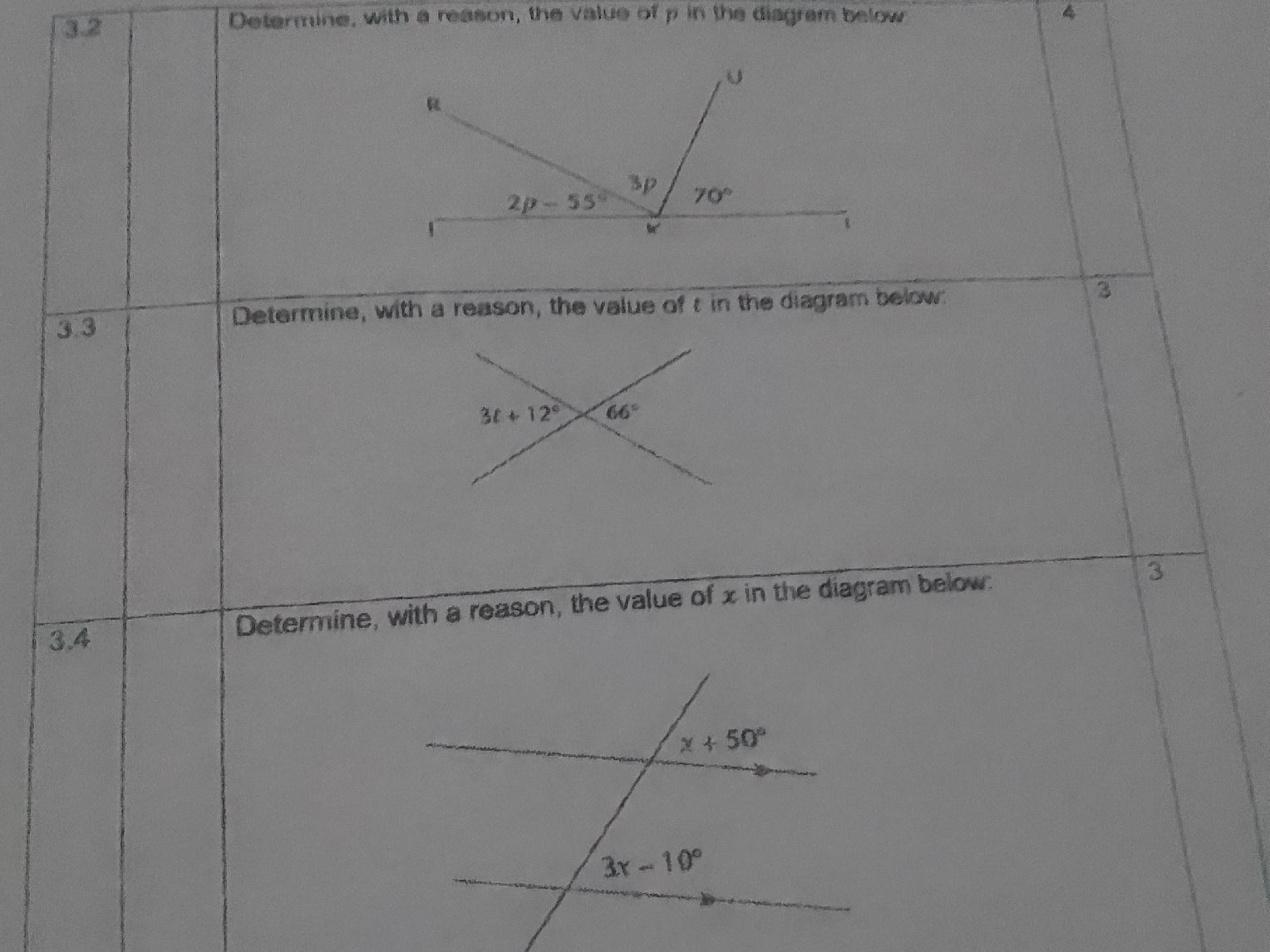 Determine, with a reason, the value of p in | StudyX