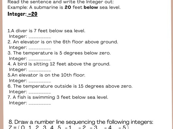 Read the sentence and write the Integer out: | StudyX