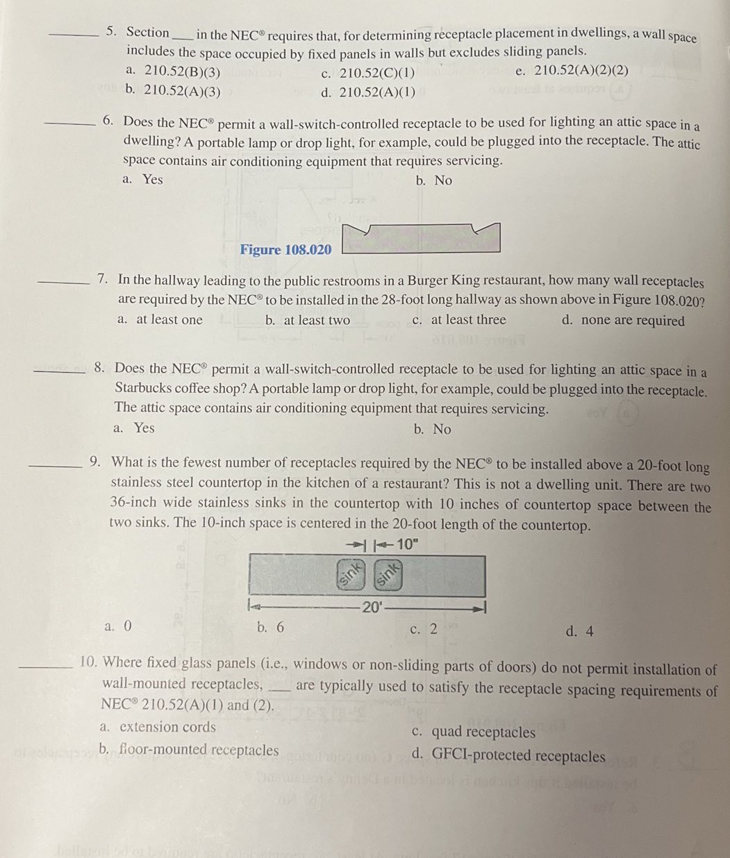 5. Section ______ in the NEC® requires that, | StudyX