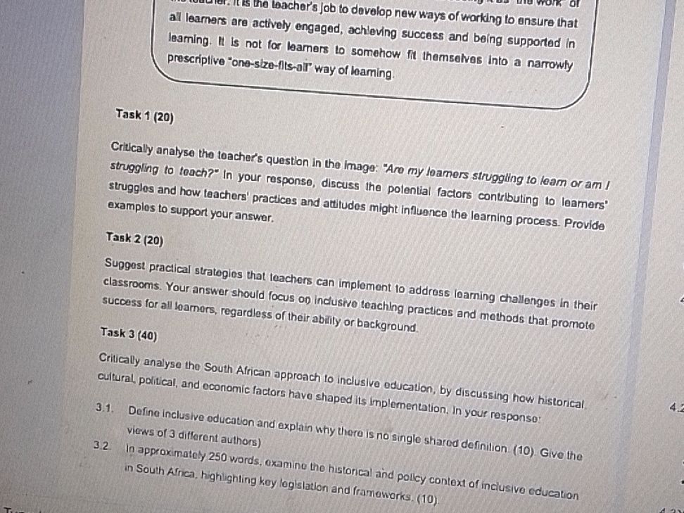 Task 1 (20) Critically analyse the | StudyX
