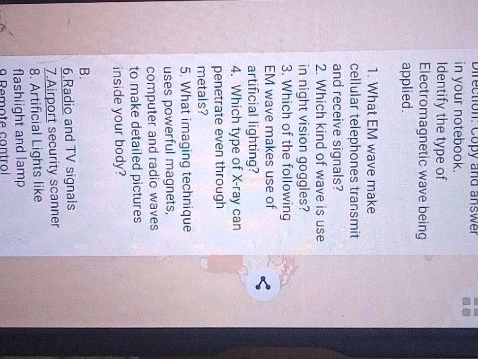 Direction: Copy and answer in your notebook. | StudyX