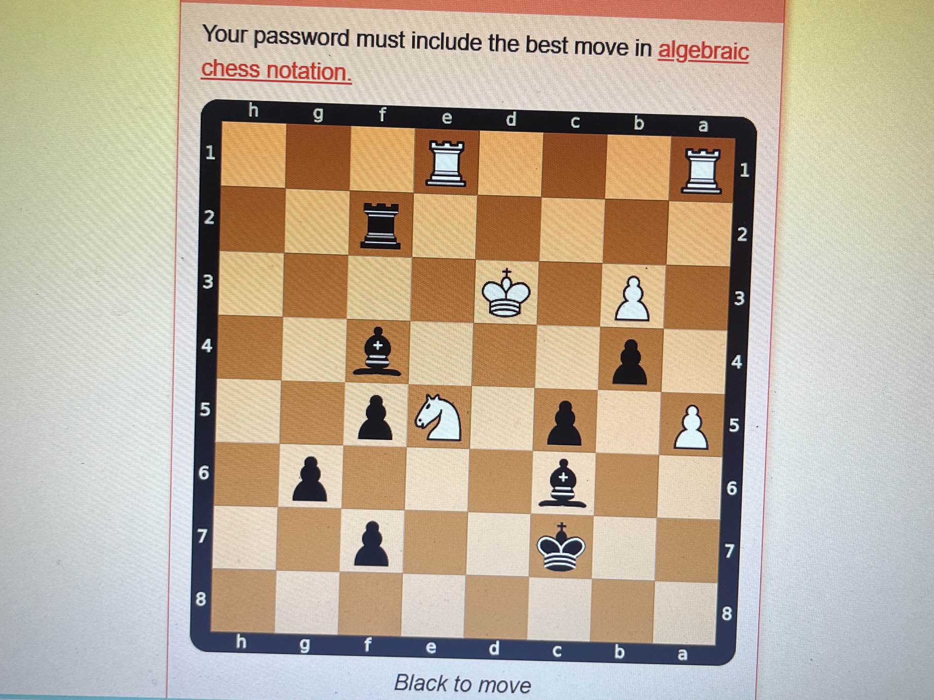 Your password must include the best move in | StudyX