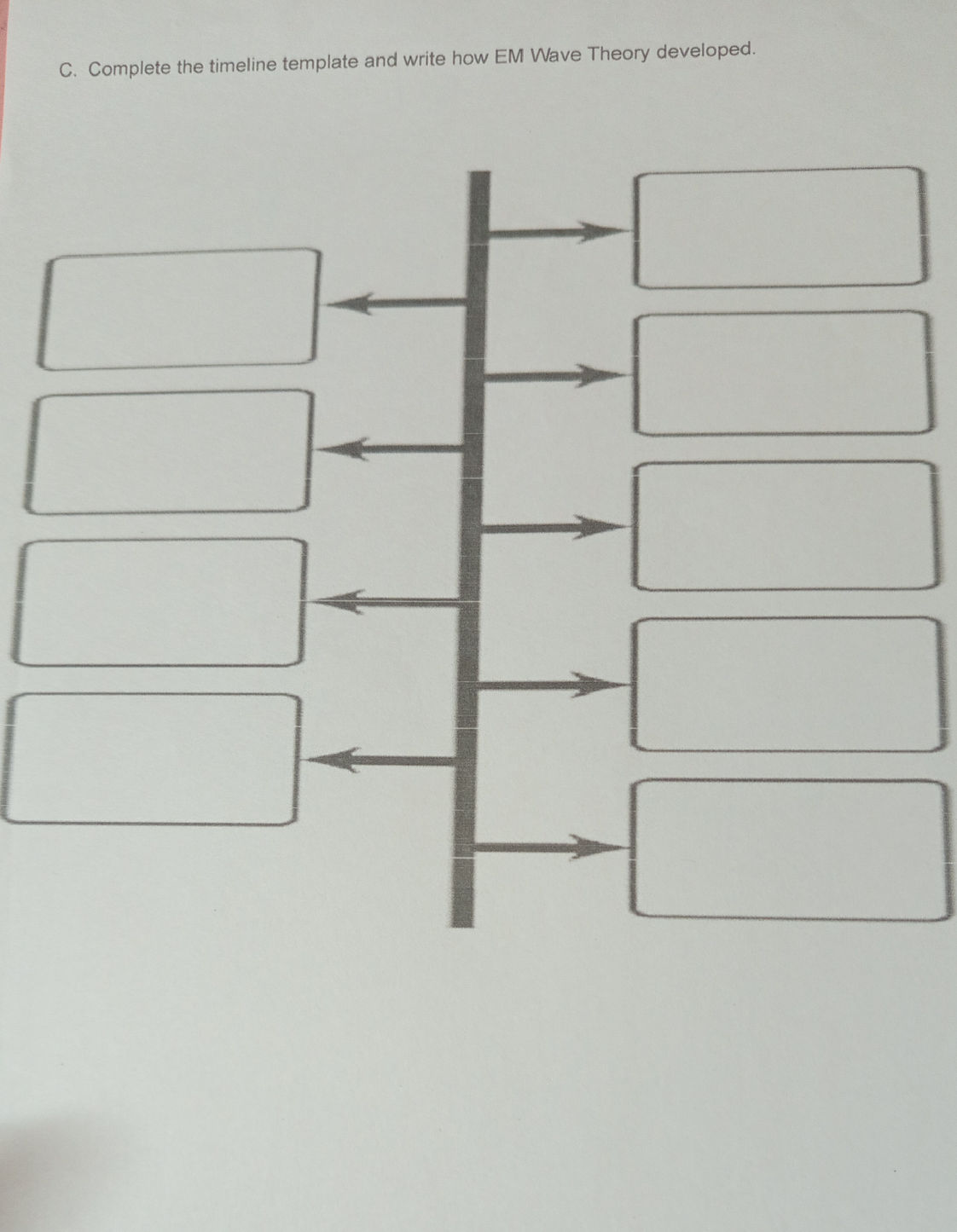 Complete the timeline template and write how | StudyX