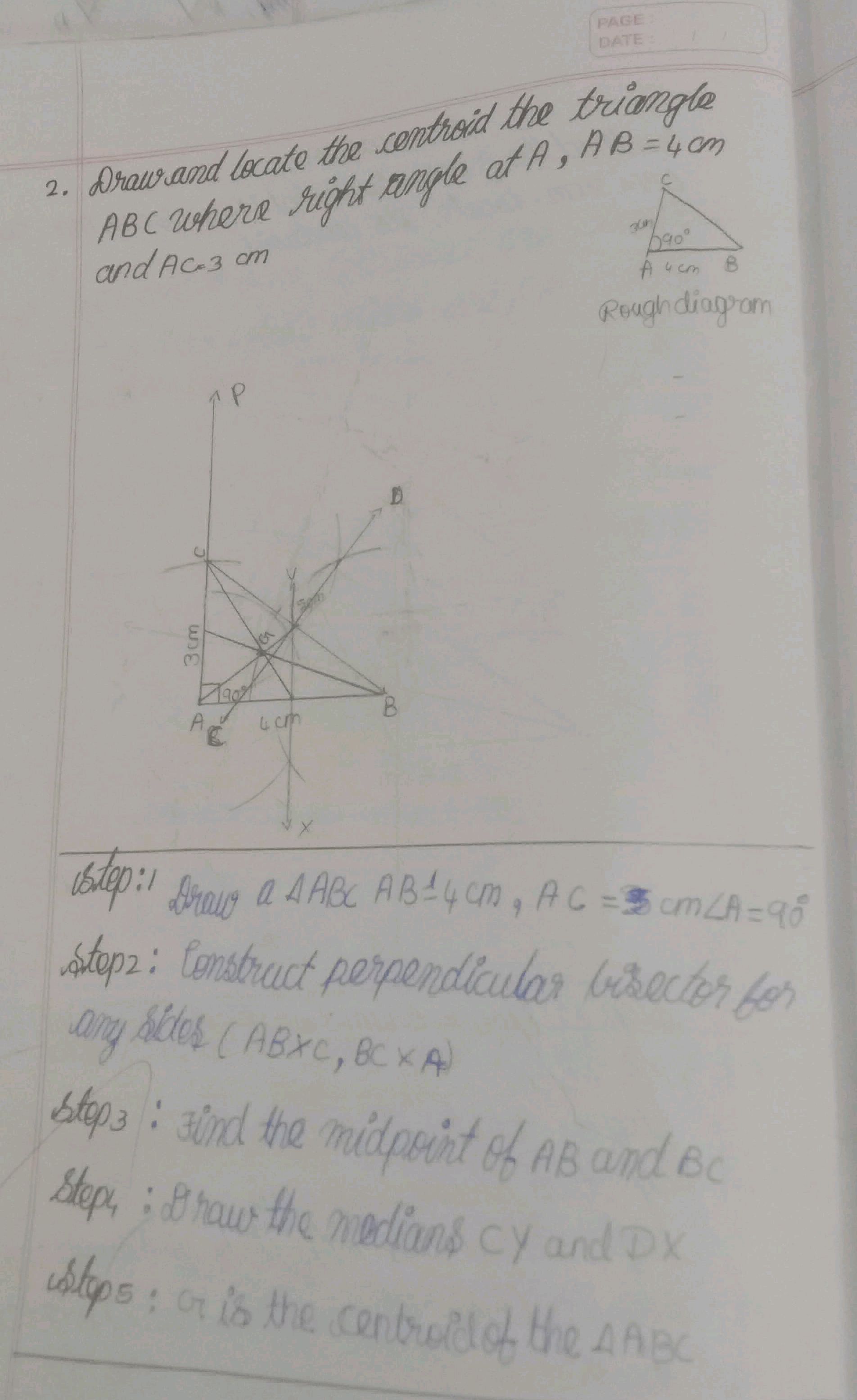 2. Draw and locate the centroid of the | StudyX