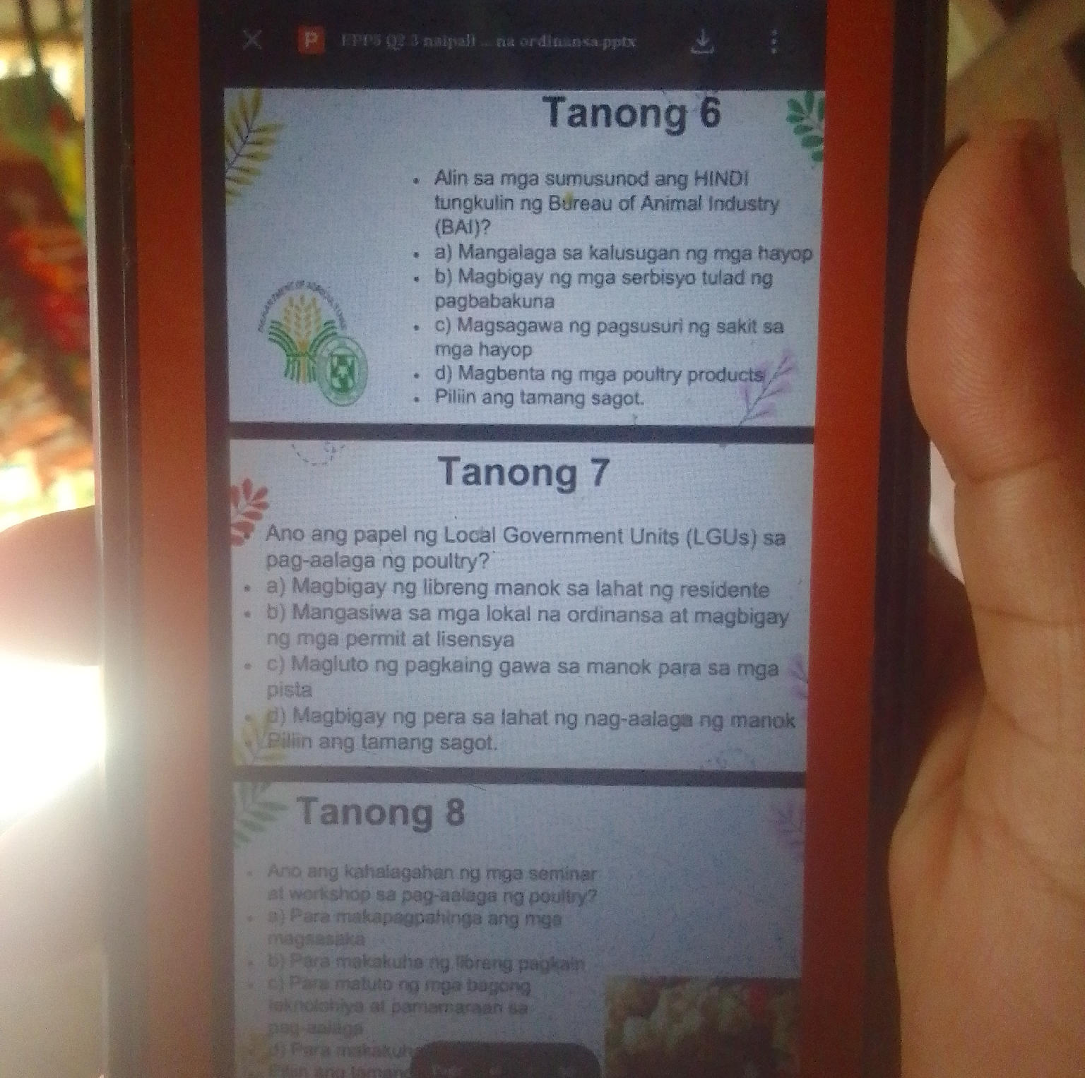 Tanong 7 Ano ang papel ng Local Government | StudyX