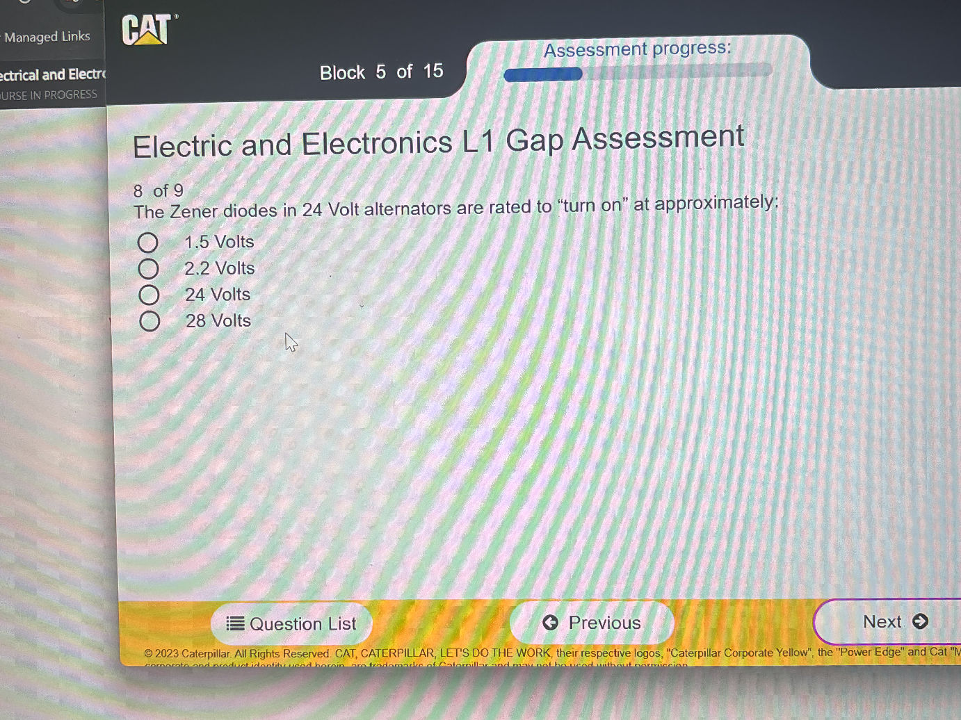 The Zener diodes in 24 Volt alternators are | StudyX