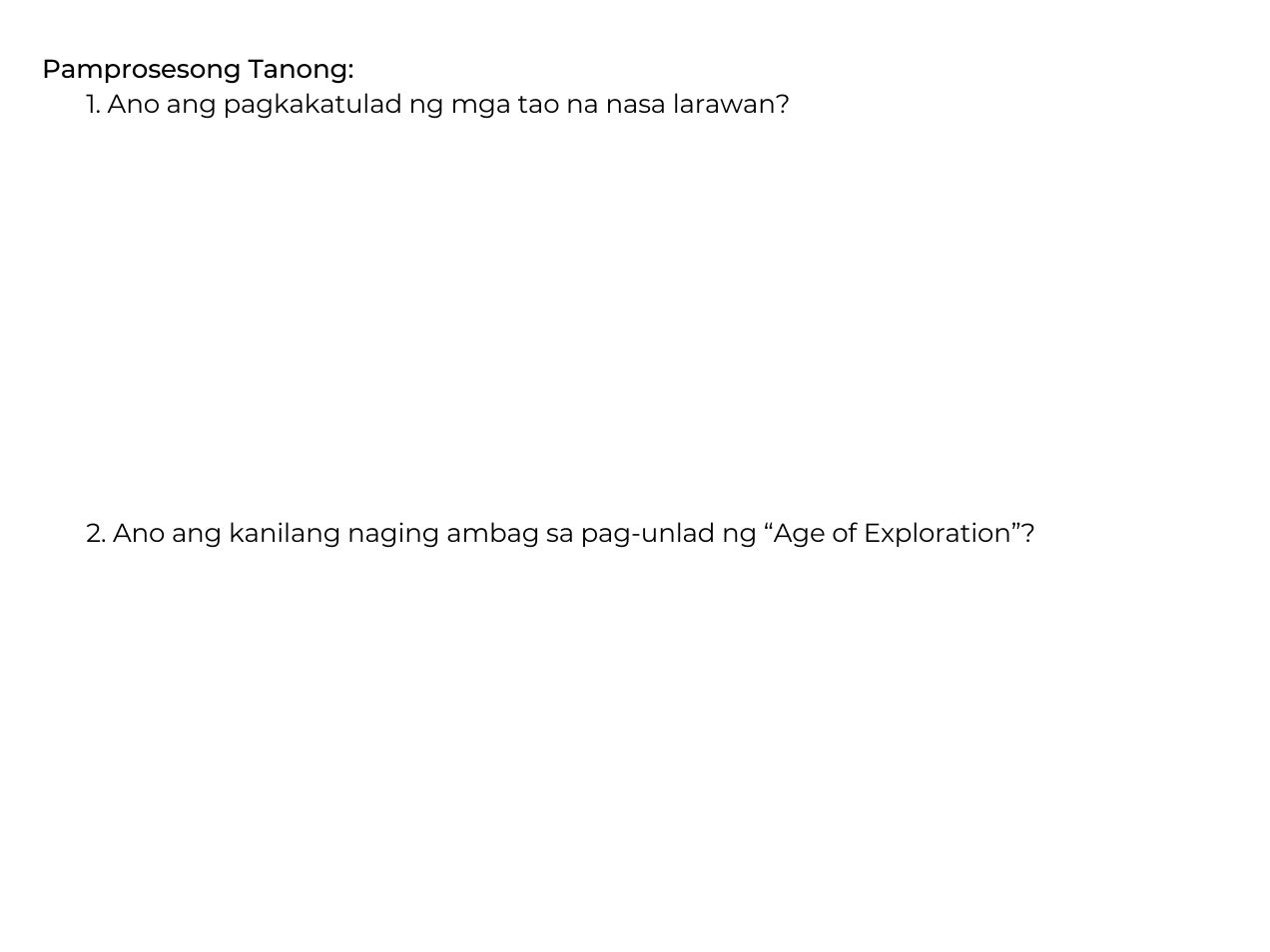 Pamprosesong Tanong: 1. Ano ang | StudyX