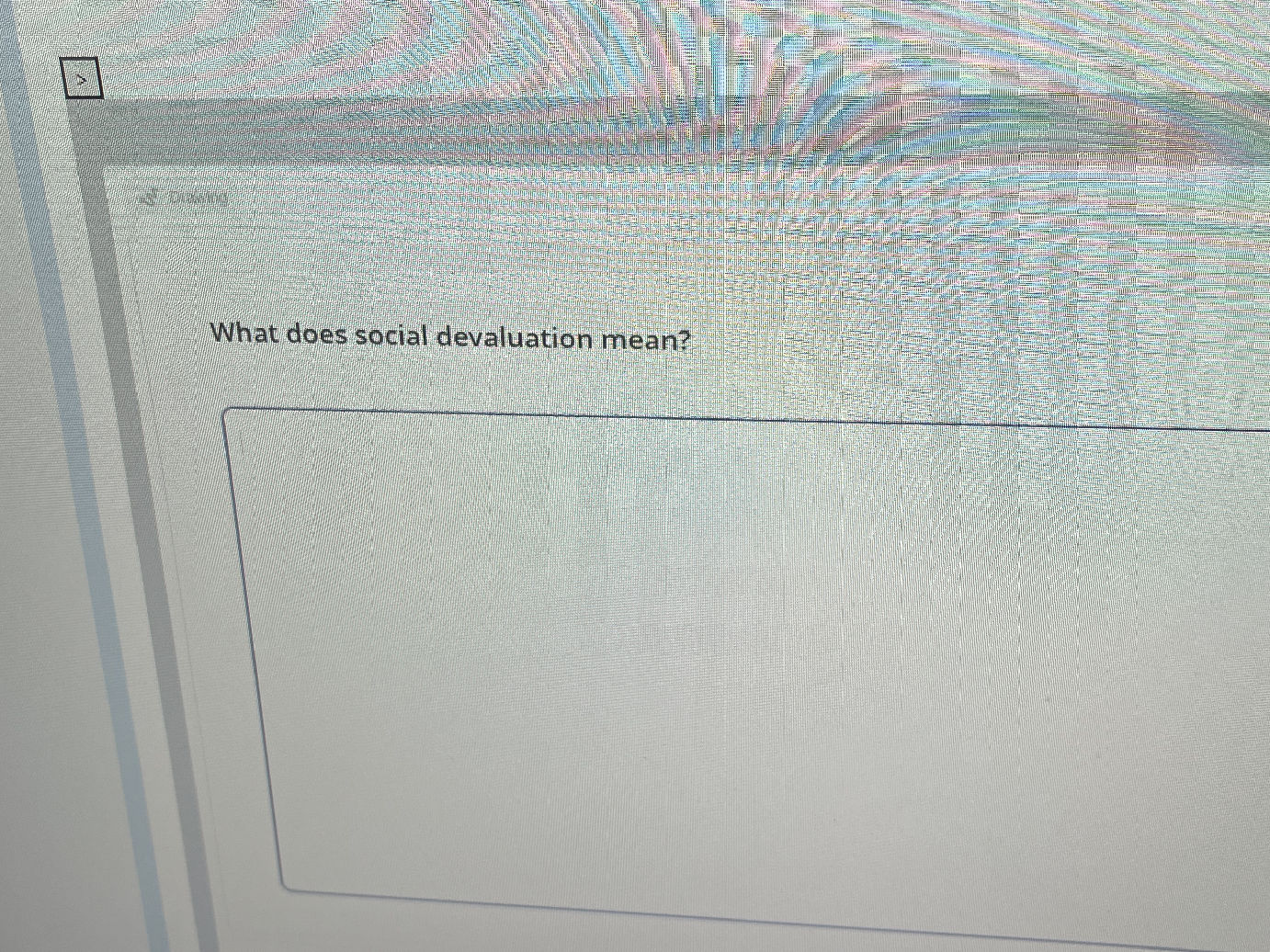 Definition of Social Devaluation