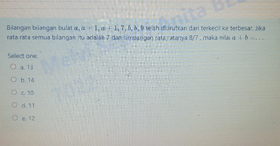 Bilangan bilangan bulat $a$, $a + 1$, $a + | StudyX