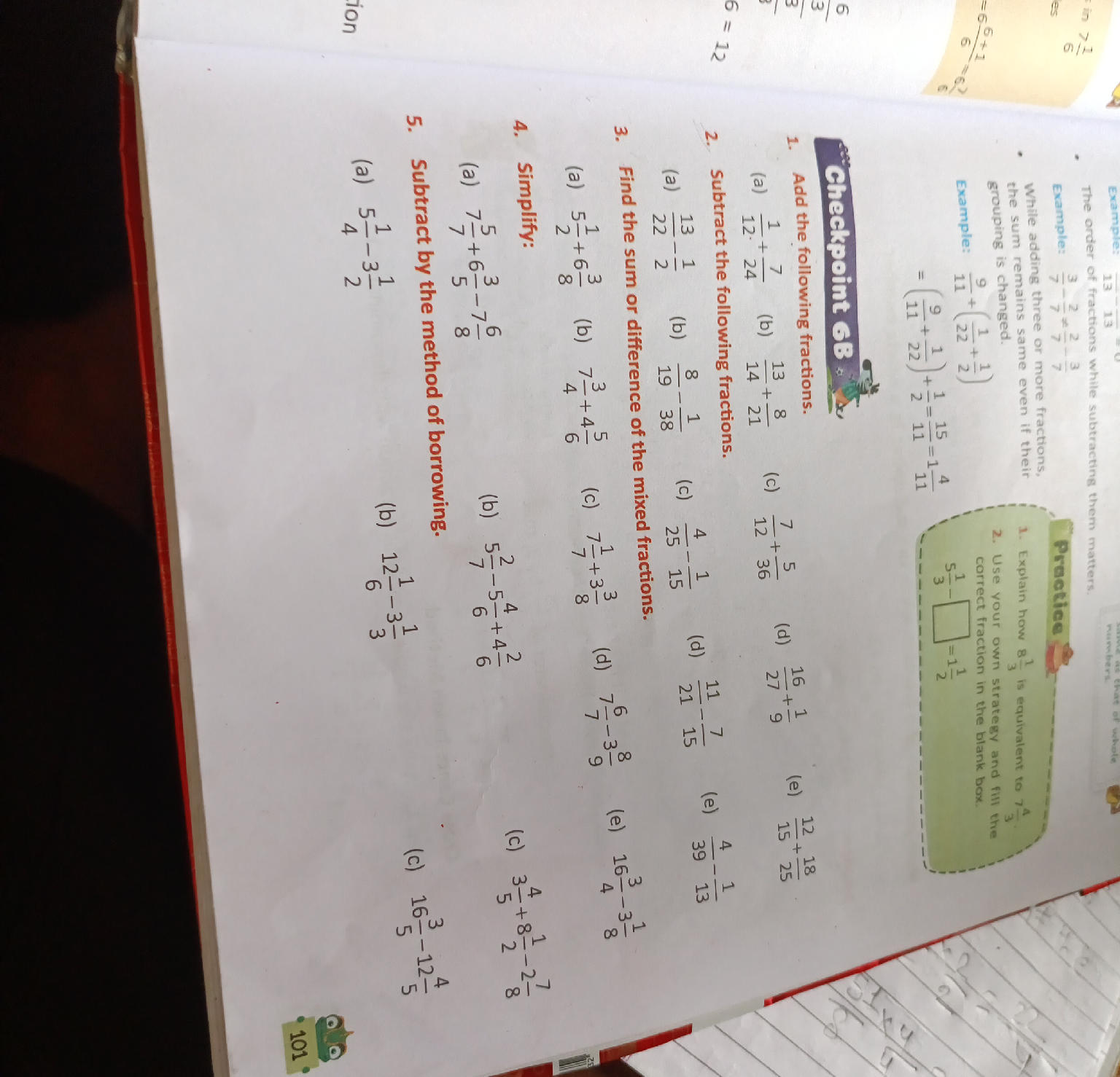 1. Add the following fractions. (a) $ | StudyX