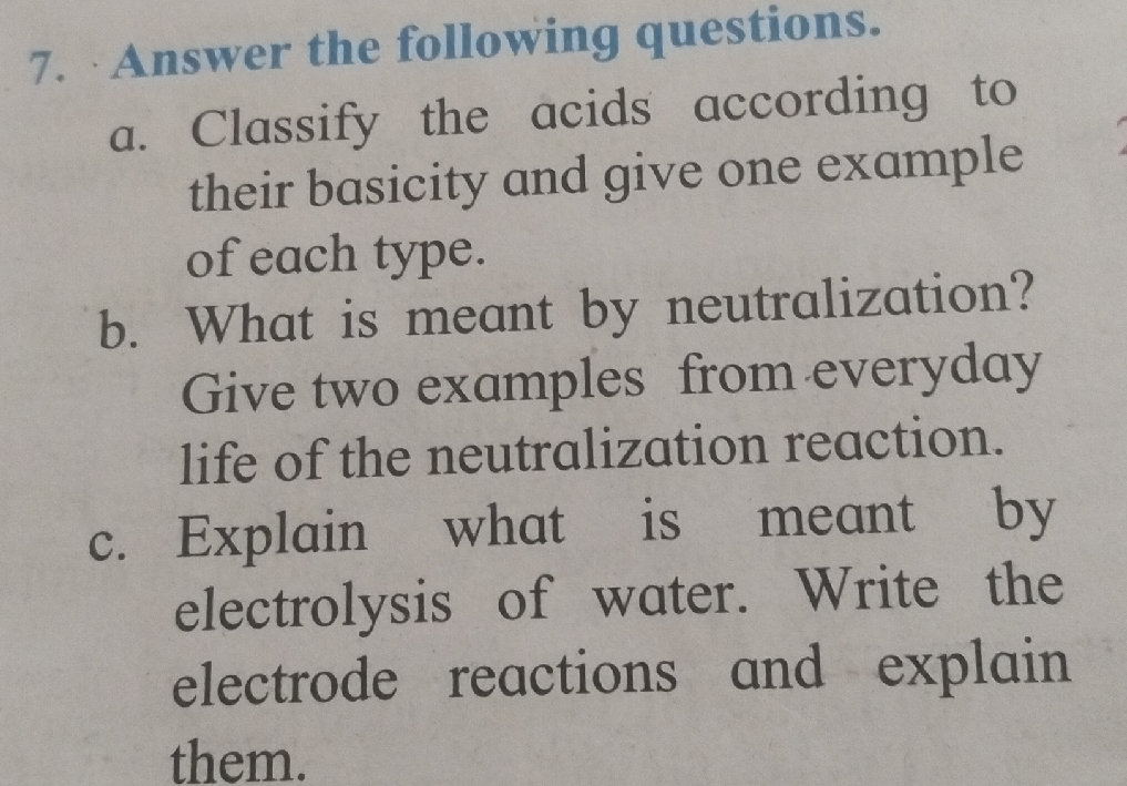 a. Classify the acids according to their | StudyX