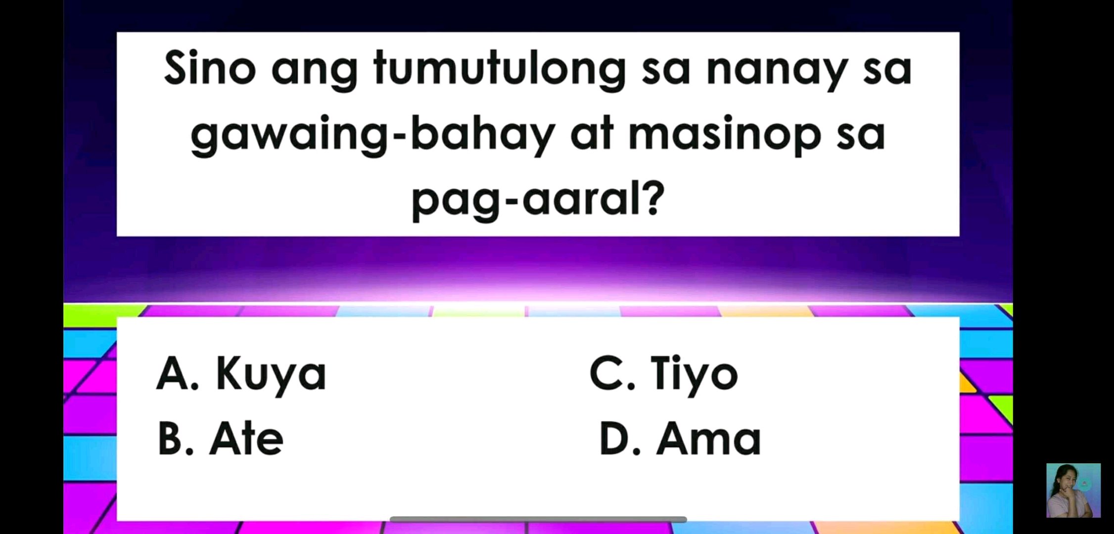 Sino ang tumutulong sa nanay sa | StudyX