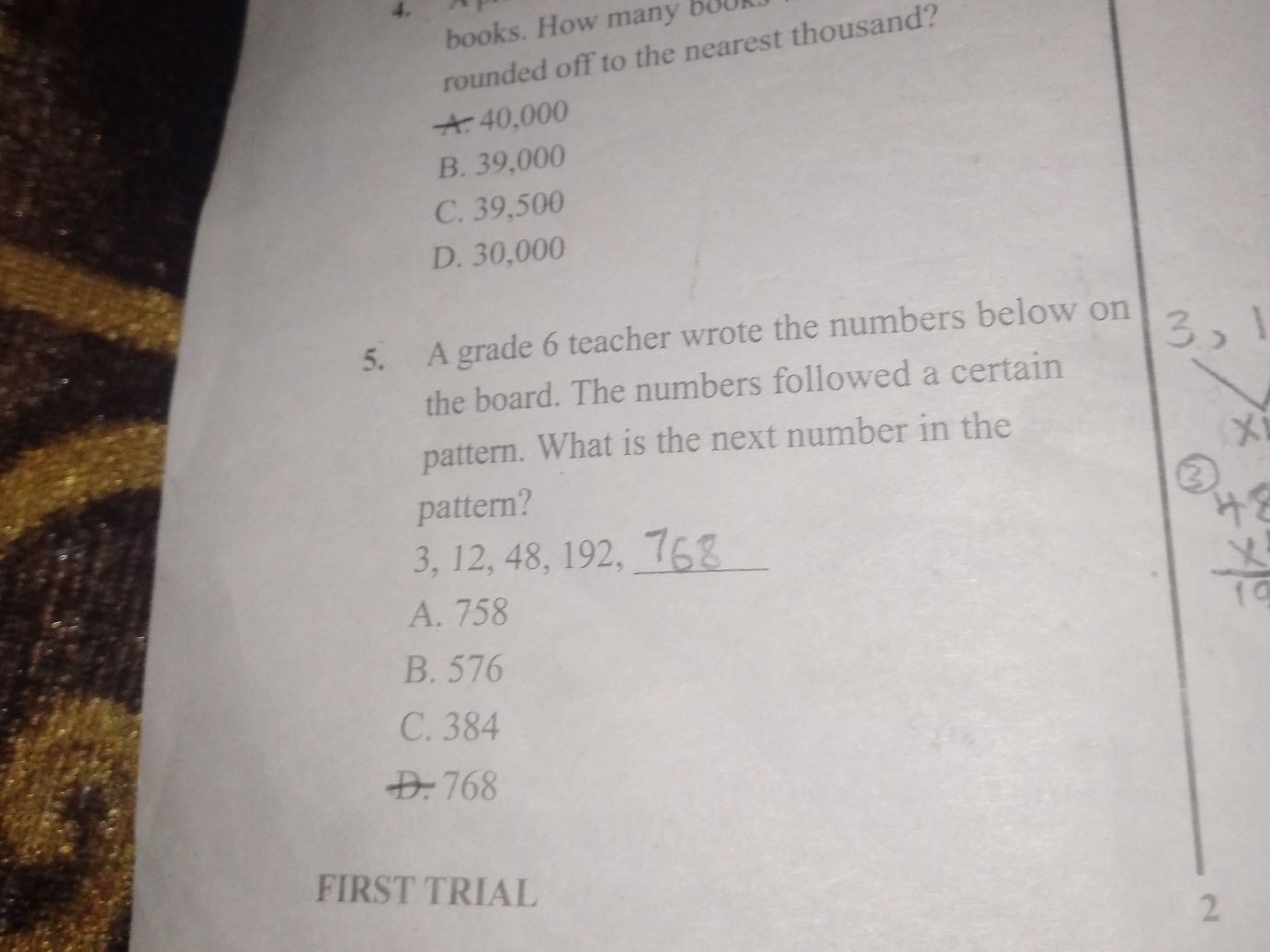 A grade 6 teacher wrote the numbers below on | StudyX