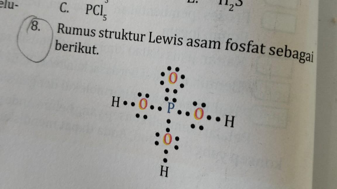 Rumus struktur Lewis asam fosfat sebagai | StudyX