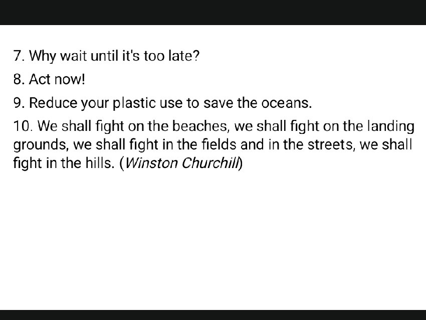 7. Why wait until it's too late? 8. Act | StudyX