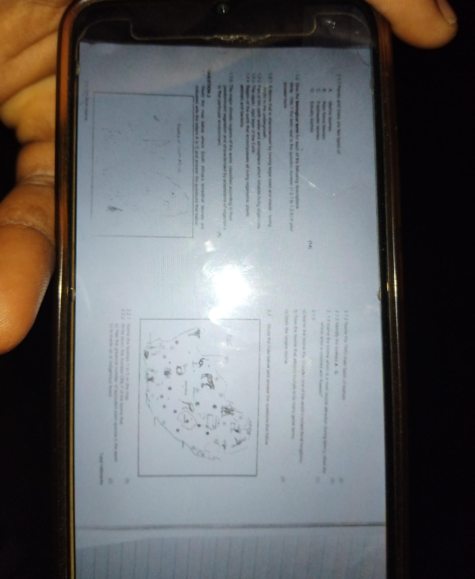 QUESTION 2 Study the map below which shows | StudyX
