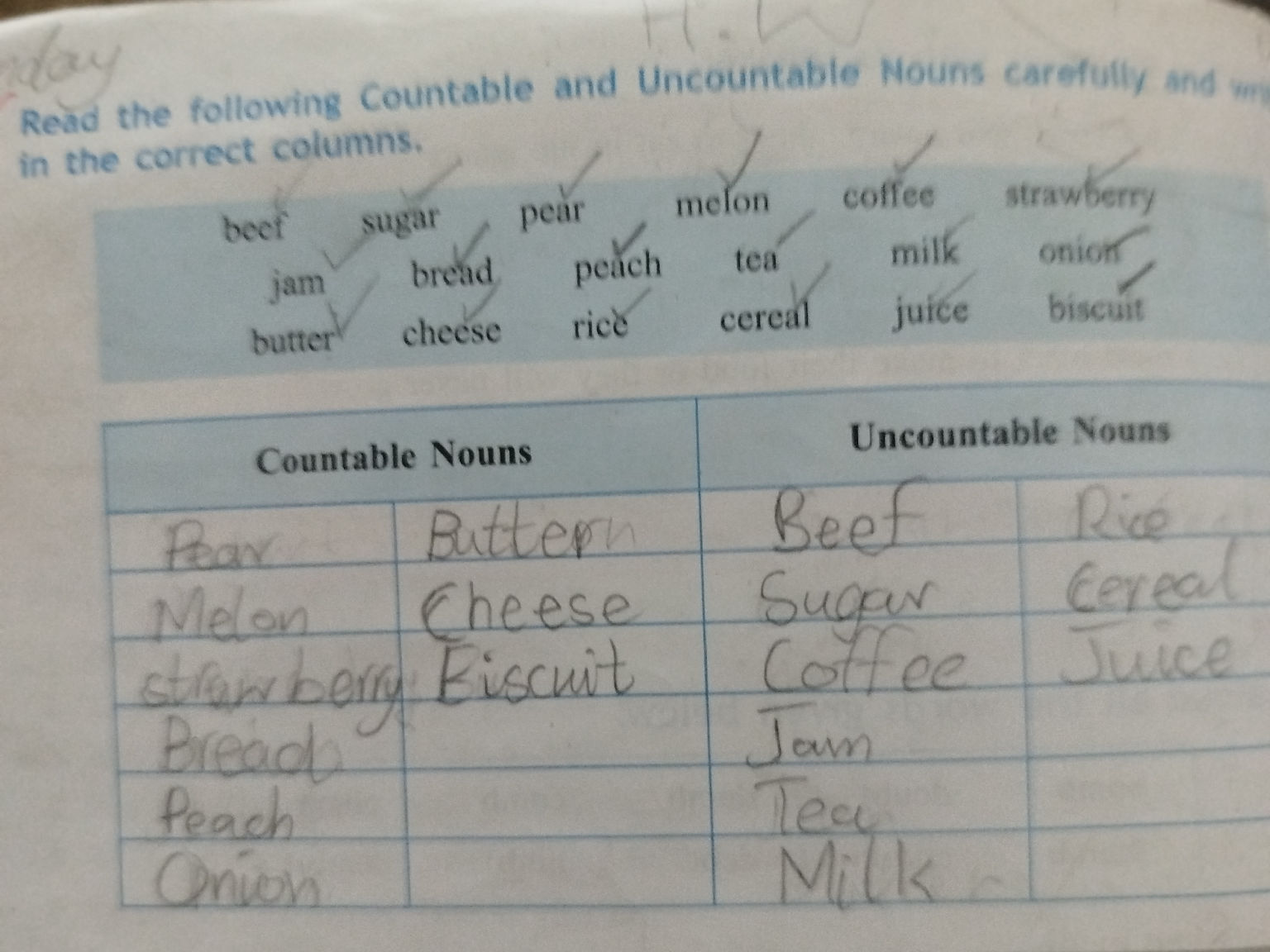 Read the following Countable and Uncountable | StudyX