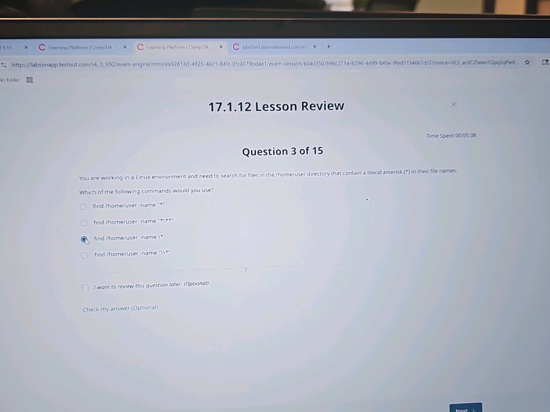 You are working in a Linux environment and | StudyX