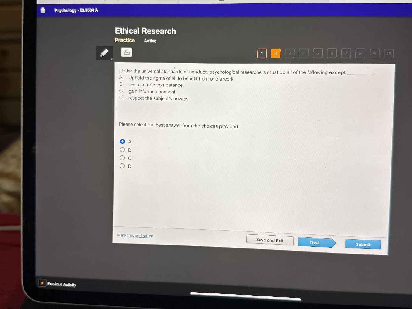 Under the universal standards of conduct, | StudyX