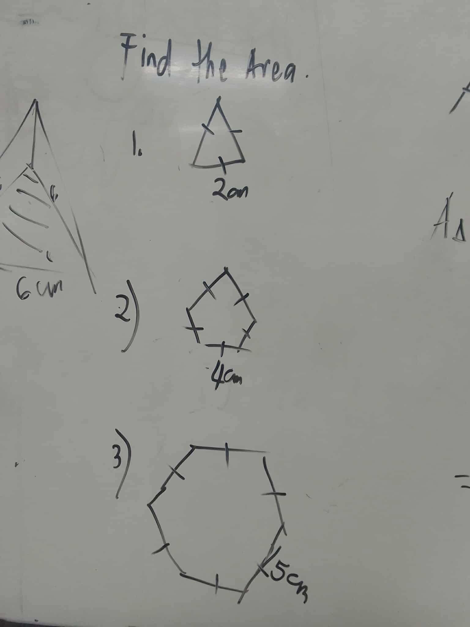 Find the Area. 1. Equilateral triangle | StudyX