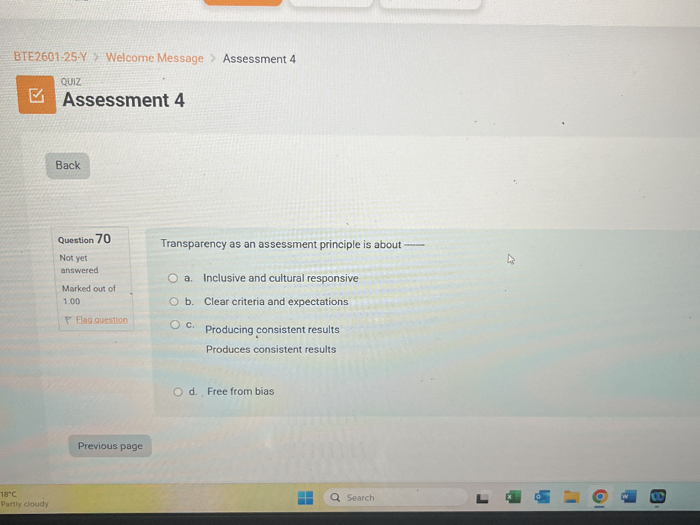Transparency as an assessment principle is | StudyX