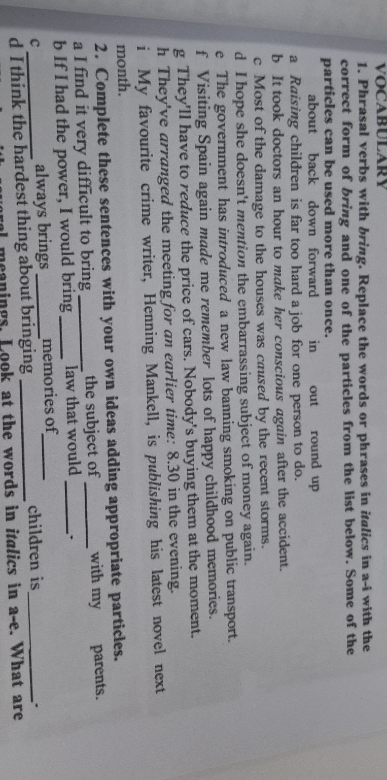 2. Complete these sentences with your own | StudyX