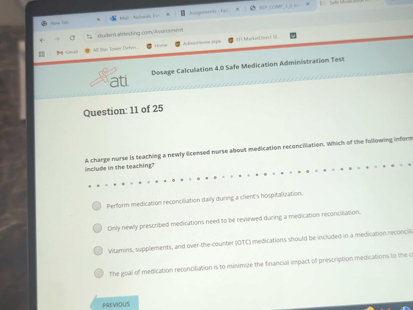 A charge nurse is teaching a newly licensed | StudyX