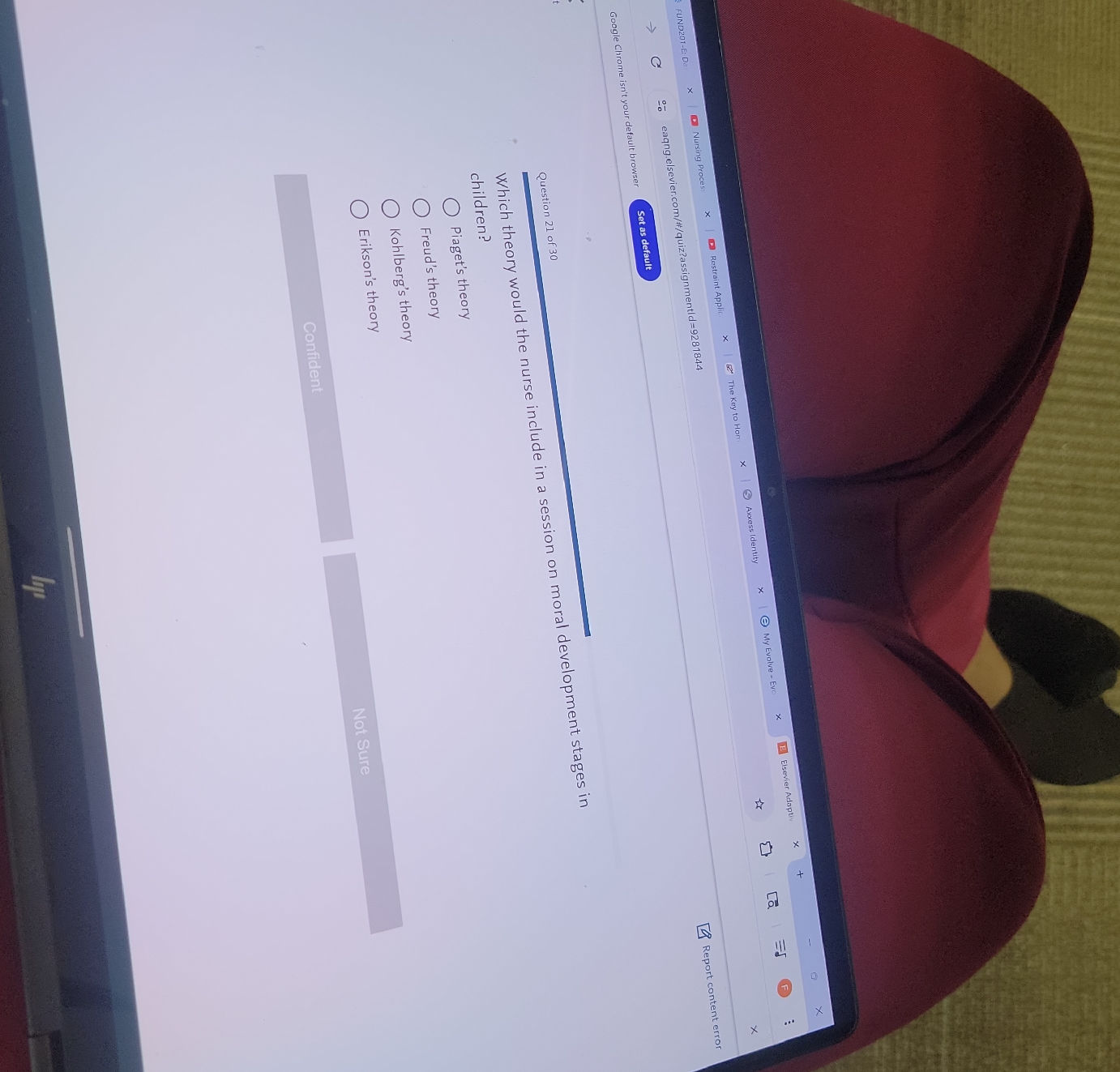 Which theory would the nurse include in a | StudyX