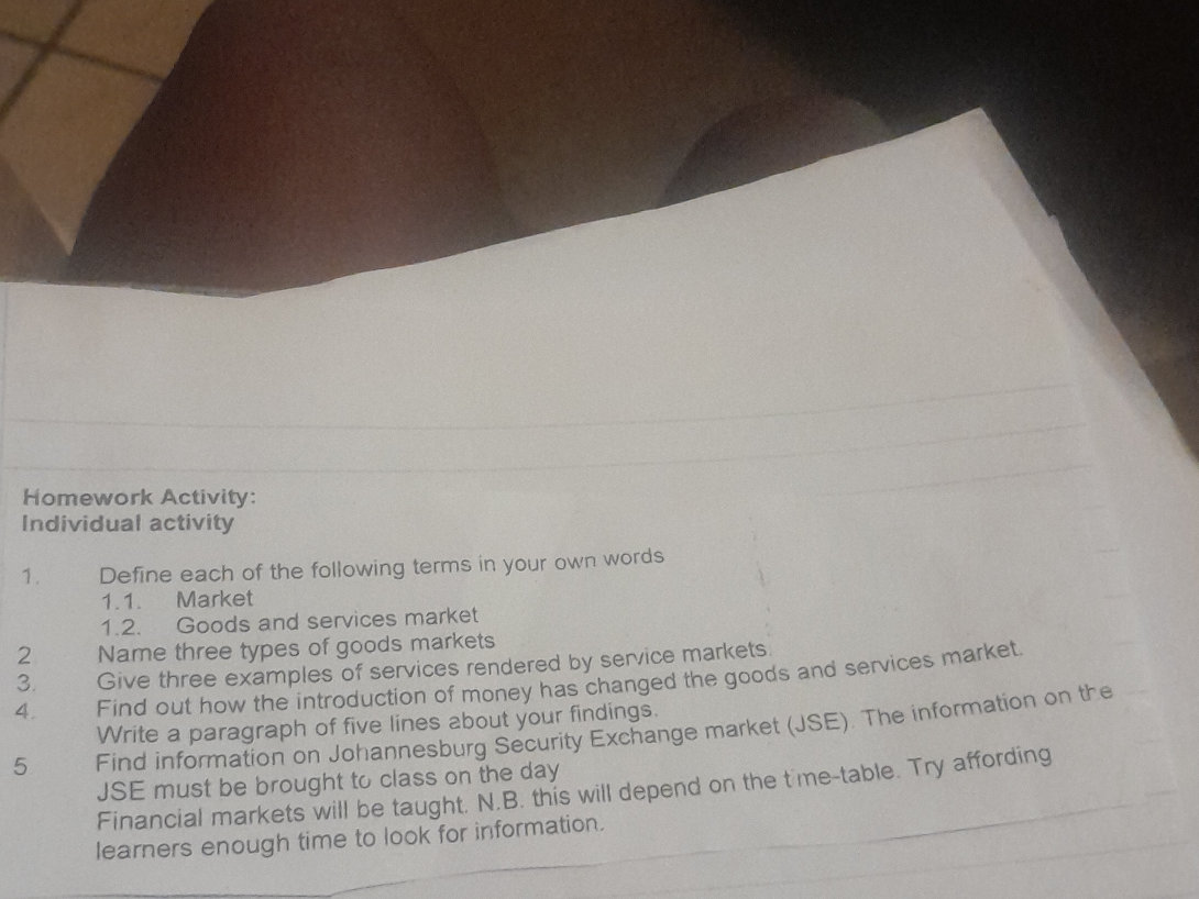 Find out how the introduction of money has | StudyX