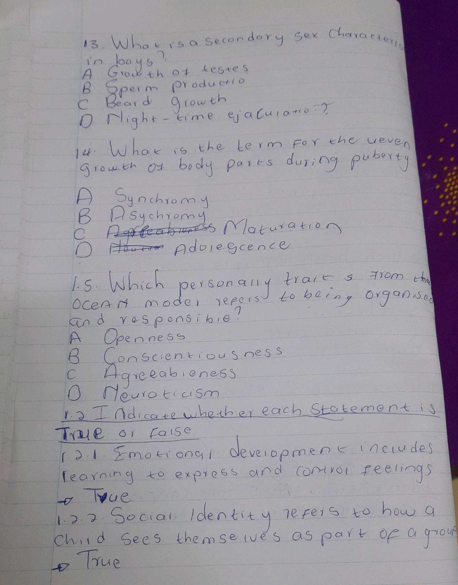 Indicate whether each statement is True or | StudyX