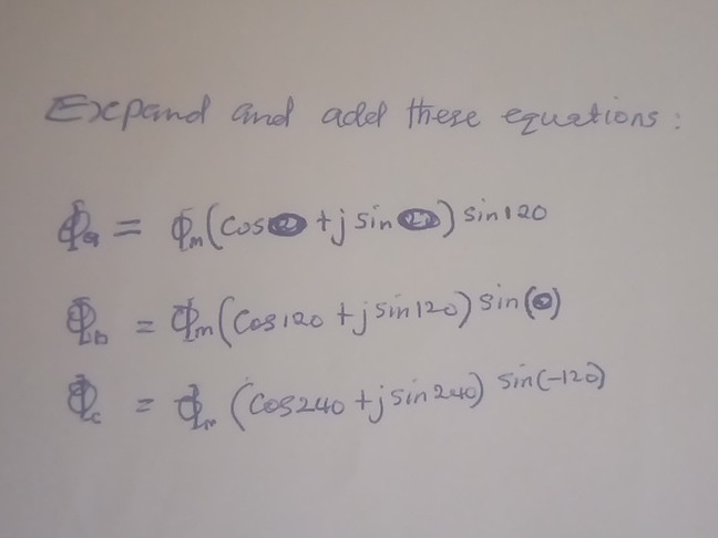 Expand and add these equations: $ _a = _m | StudyX